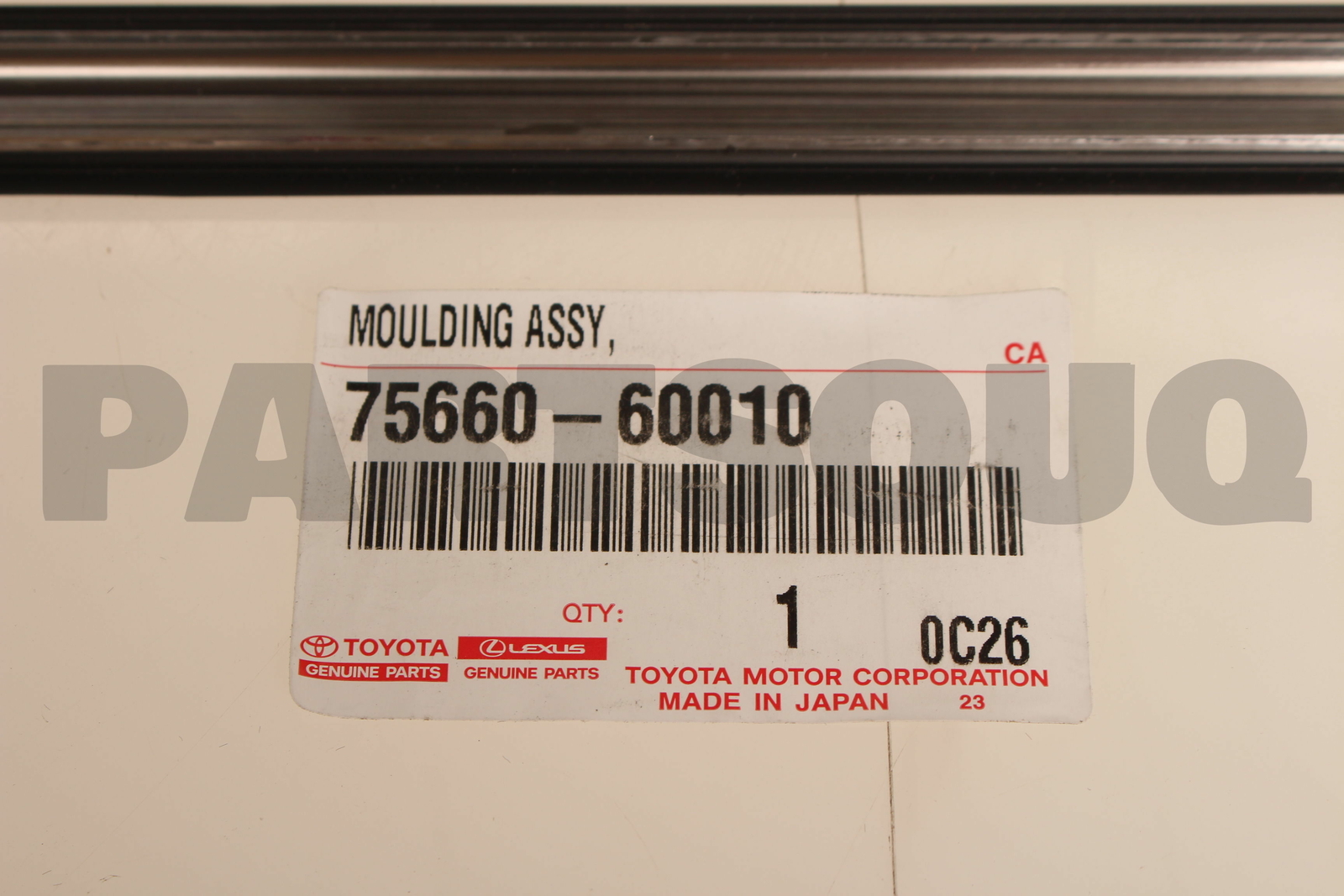 7566060010 Genuine Toyota MOULDING, QUARTER BELT, RH 75660-60010 | eBay
