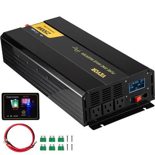 VEVOR 5000 2500W Watt Power Inverter Pure Sine Wave 12V dc to 120V ac ...