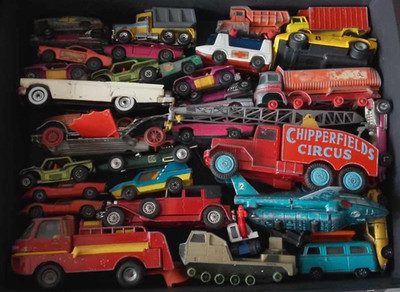 ORIGINAL VINTAGE DIECAST TOY JOB LOT CARS TRUCKS etc CORGI MATCHBOX ...