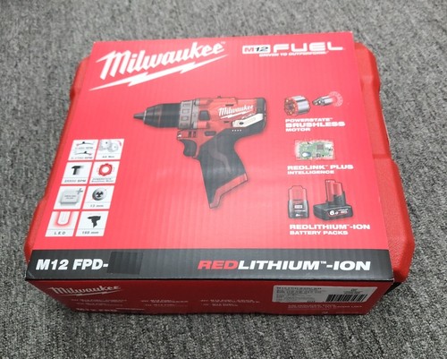 Milwaukee M12 FPD-632C BL Hammer Drill 12V 6.0Ah+3.0Ah 44Nm 1700Rpm ...