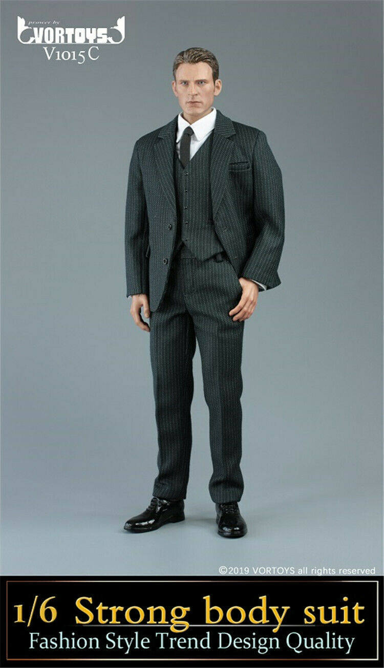 VORTOYS 1/6 Male Stripe Suit Model V1015C Strong Musculare Fit 12 ...