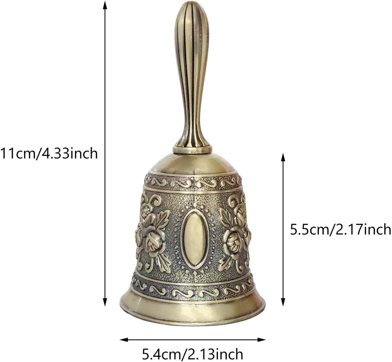 1 Pack Hand Held Bell, Metail Dinner Bell Wedding Bells, Service Bell ...