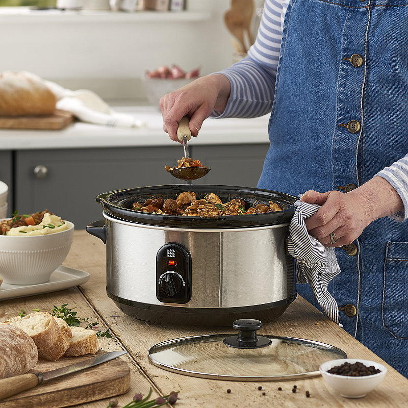 Lakeland 3.5L Slow Cooker – 3 Heat Settings Dishwasher Safe Ceramic ...