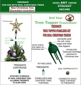 Treemate Tree Topper Stabilizer Kit Fresh Cut Christmas Trees | eBay