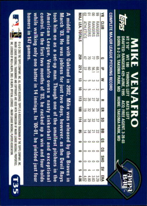 2003 Topps Traded #T35 Mike Venafro - NM-MT | eBay