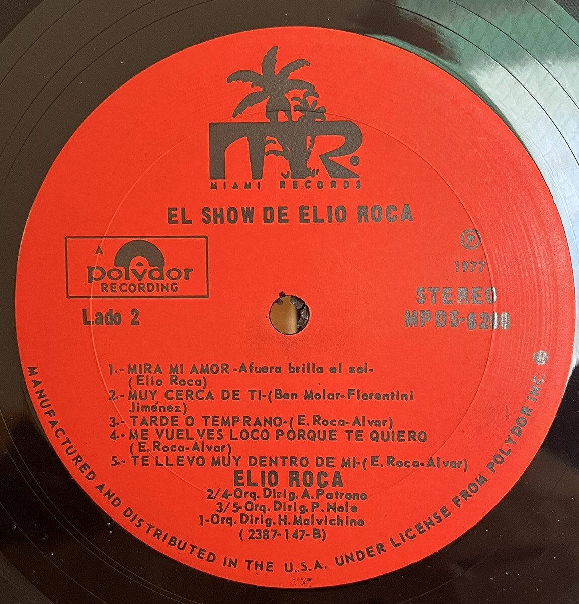 Elio Roca ‎– El Show De - Vinyl LP - Miami Records MP OS-6200 1977 ...