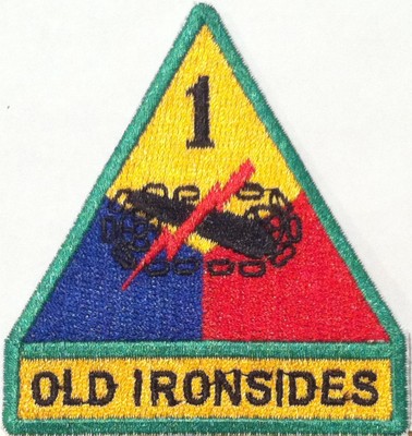 Army 1st Armored Division Military OLD IRONSIDES Tactical Emblem Iron ...