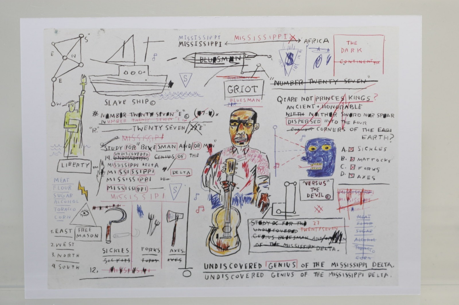 JEAN-MICHEL BASQUIAT: "UNDISCOVERED GENIUS" 1982, rare Art-Postcard NEW ...