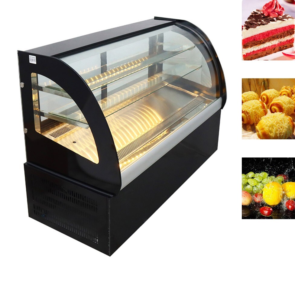 220V Desktop Refrigerated Bakery Showcase Fruit Cake Display Case with ...