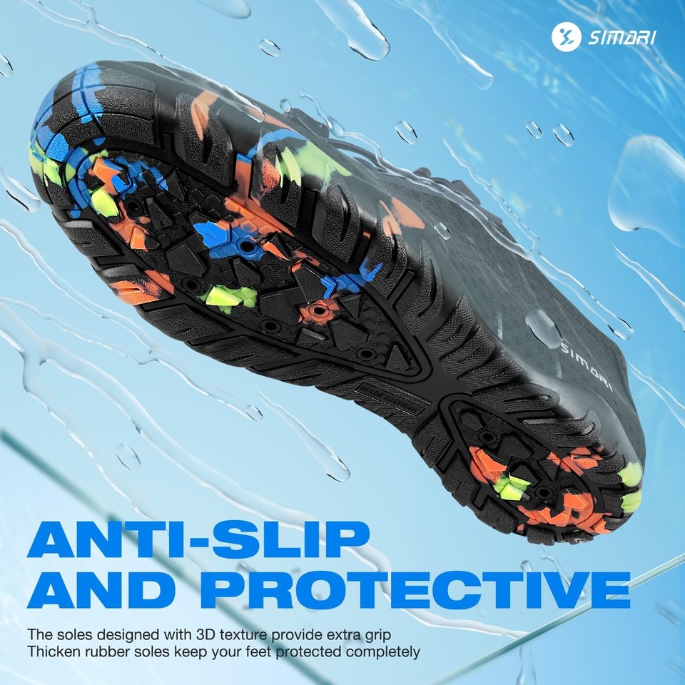 SIMARI Water Shoes for Women Men - Barefoot Quick-Dry Aqua Socks ...