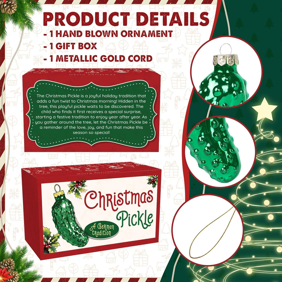 German Christmas Pickle Ornament Tradition - Pickle Ornaments for ...