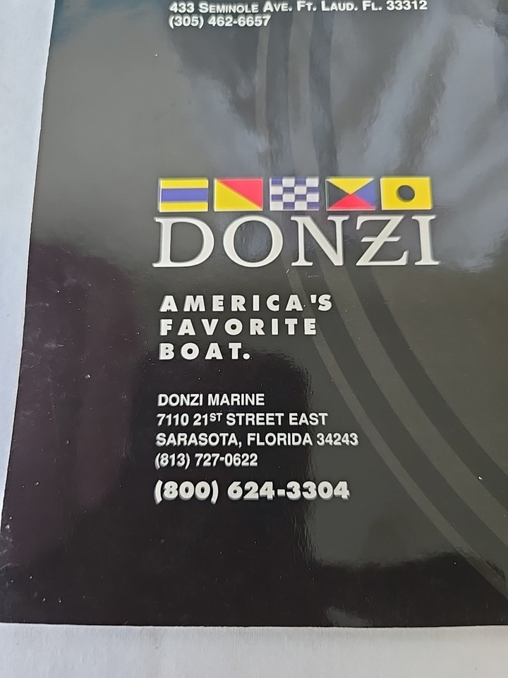 1995 Donzi Boat offshore Brochure The Donzi Legend RARE | eBay