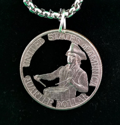 1976 American Drummer Boy Quarter American Bicentennial Cut Coin ...