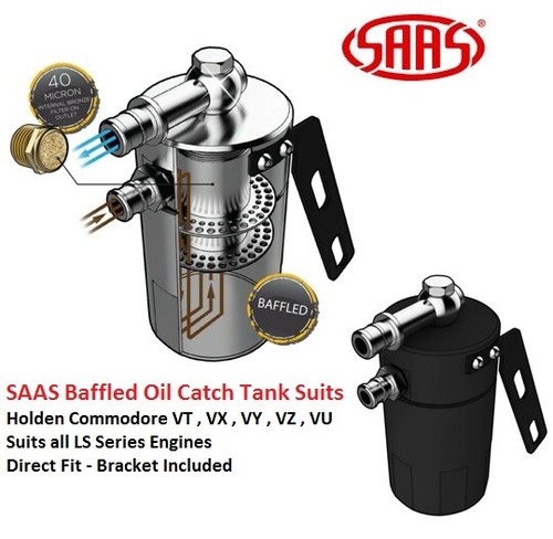 SAAS Commodore VT VX VY VZ LS Engine Billet Baffled Oil Catch Can Tank ...