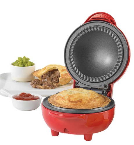 Mini Electric Pie Maker Compact Design Crimped Edge 550 W Red Giles ...