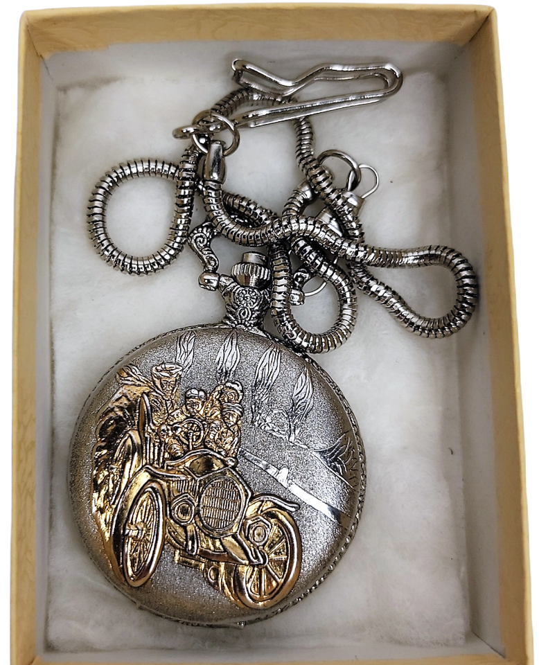 J.S. James Becket London 1640 Pocket Watch with Vest-Belt Snake Chain ...