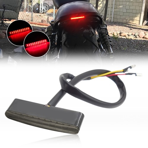 Motorcycle LED Rear Tail Running Stop Mini Strip Brake Light Red ATV ...