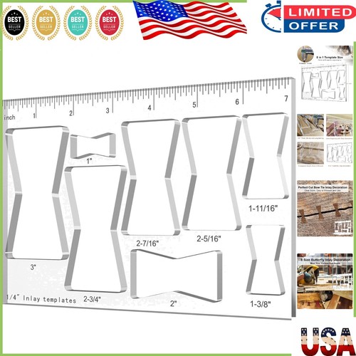 8 in 1 Router Template Jig for Precise Woodworking - Bowtie & Butterfly ...
