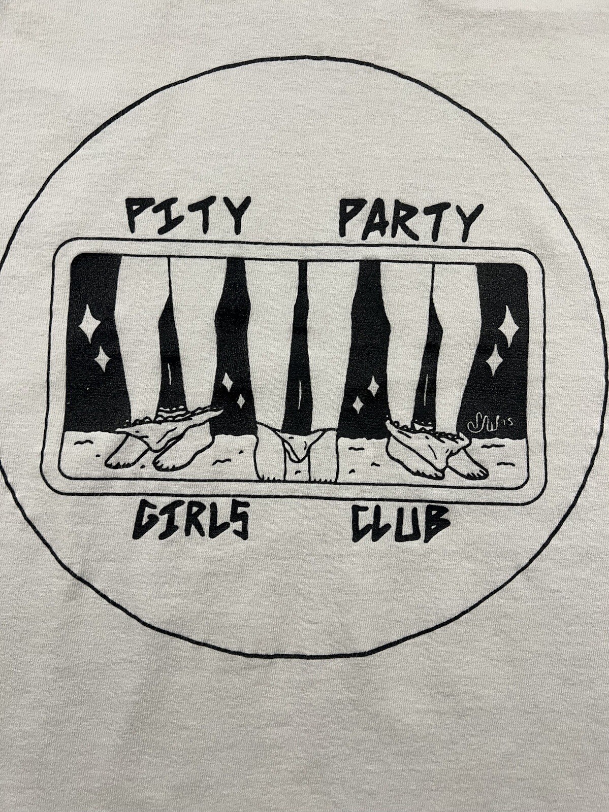 Vintage Pity Party Girls Club Funny Cute Art Tee Shir… - Gem