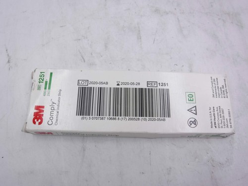 3M COMPLY CHEMICAL INDICATOR STRIPS FOR EO 1251 Color Change Red to ...