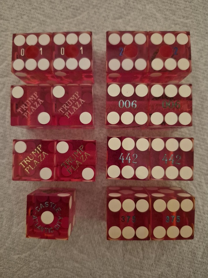 Ex- Trump Casino's Table Dice, Rare! All Atlantic City. All great ...