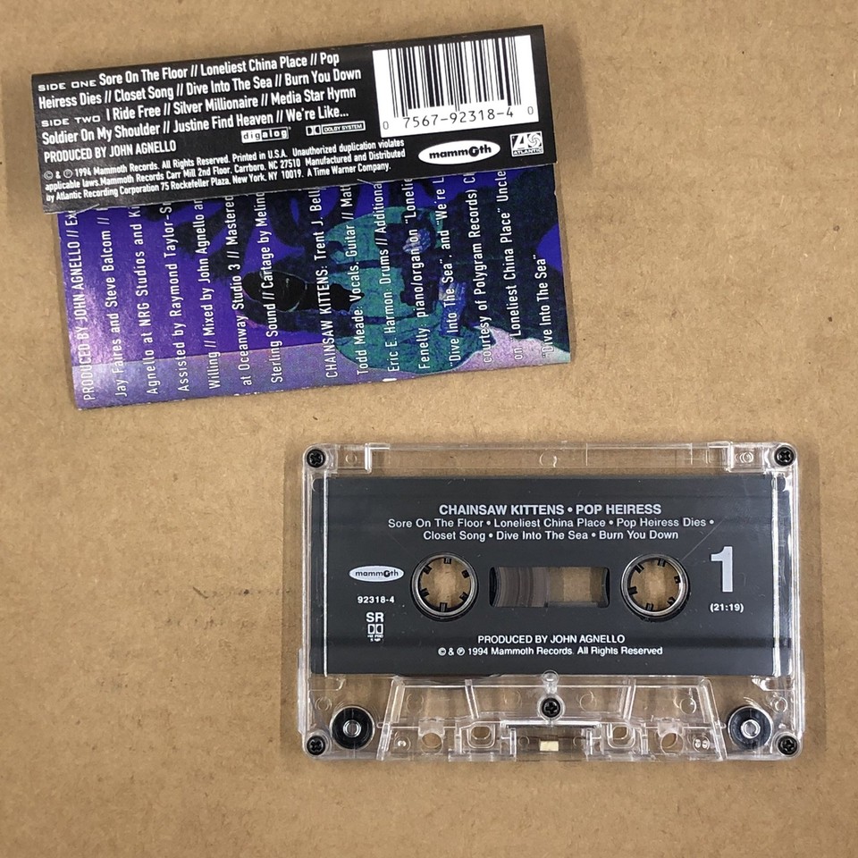 CHAINSAW KITTENS Cassette Tape 90s Punk POP HEIRESS TRENT BELL TYSON ...