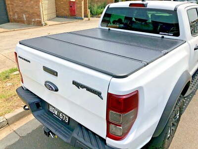 Tri-Fold Hard Folding Tonneau Cover for Ford Ranger RAPTOR 2018-2022 ...