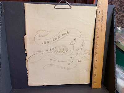 Antique Calligraphy Pen-Flourished Bird, Original Drawing, John D ...