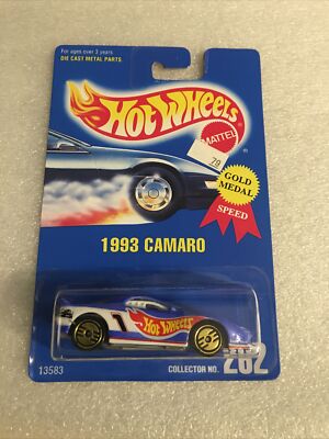 Hot Wheels Blue Card #262 1993 Camaro Gold Medal Speed New On Card B123 ...