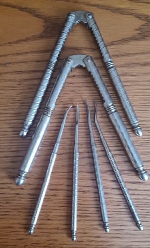 Vintage HMQ Nutcracker Set of 2 with 4 Picks Henry Quackenbush Crab ...