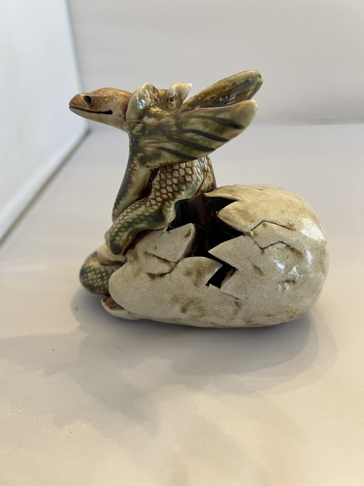 Wild Earth Lila Stuart Pottery Figure Baby Dragon Hatching From Egg ...