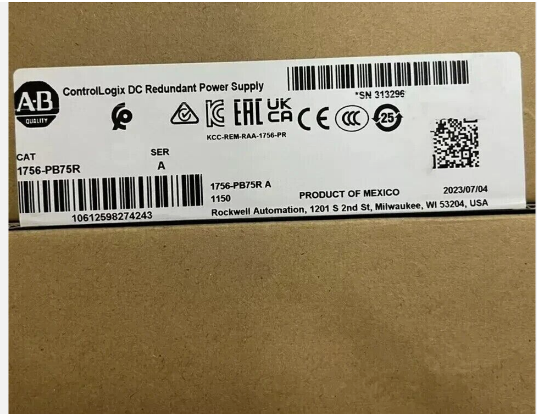 New Factory Sealed AB 1756-PB75R /A ControlLogix Redundant DC Power ...