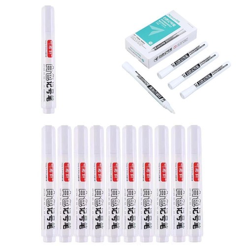 Waterproof Writing Stationery Graffiti Pen White Marker Marker Pens ...