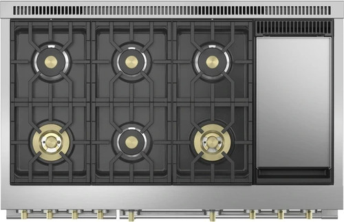 ZDP486NDTSS-Monogram 48" Statement Pro Dual Fuel Range 6 Burner Griddle ...