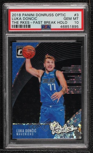 2018-19 Donruss Optic The Rookies Holo Fast Break Prizm Luka Doncic #3 ...