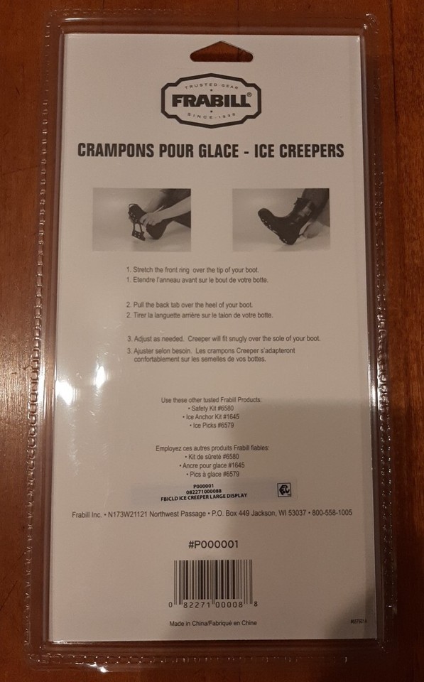 Frabill Ice Creepers Men's L Up to Size 10 New Factory Package! | eBay