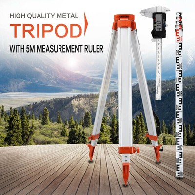 Tripods & Grade Rods - Transit Surveying Grade Level Rod Measuring