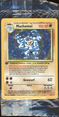 1999 Pokemon GERMAN 1st Edition Base Set Machomei-Machamp Holo 8/102 ...