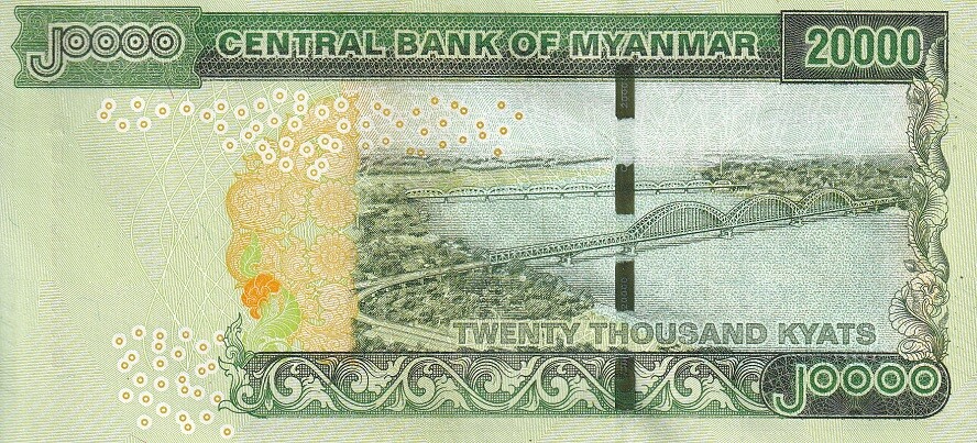 Myanmar 20000 Kyats ND 2023 P 87 NEW Elephant Green Crisp but AU | eBay