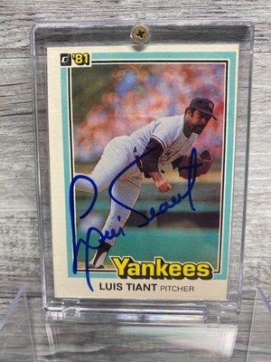 1981 Donruss Yankees Luis Tiant Pirates On Card Auto First Edition ...