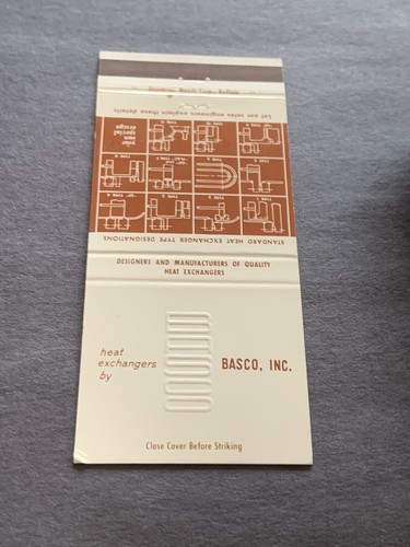 Vintage New York Matchbook: “Basco Inc” Buffalo, NY | eBay