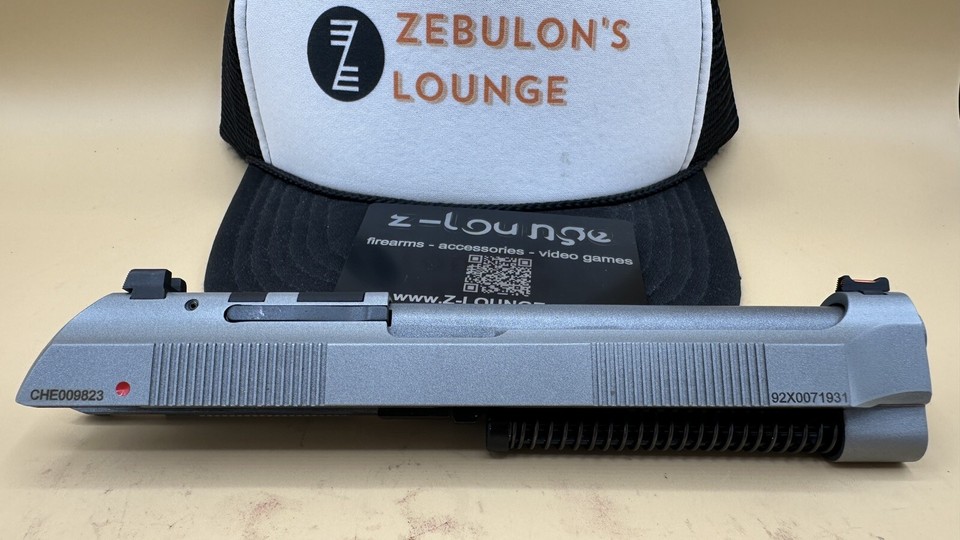 CERTIFIED COMPLETE SLIDE Beretta 92XI Launch Silver 9mm 4.7" 92 RDO ...