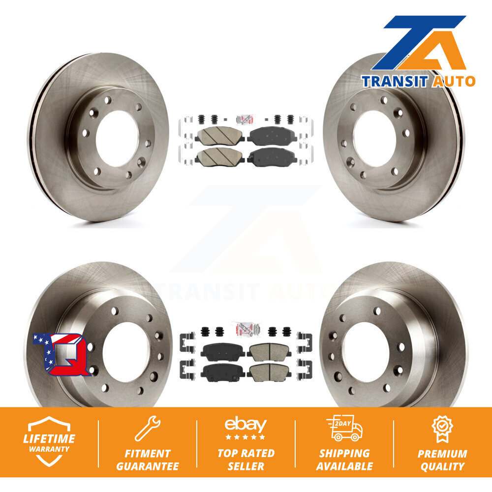 Front Rear Ceramic Pad And Disc Brake Rotor Kit For Kia Sedona Hyundai ...