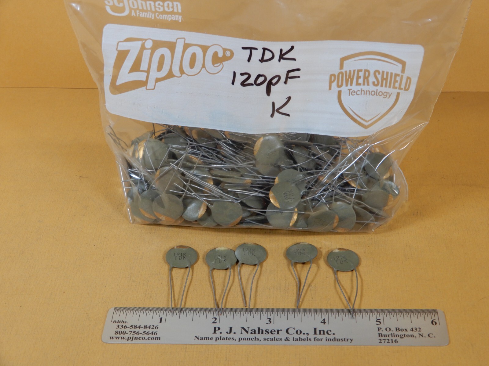 TDK Gold Topped 120pf Ceramic Disc Capacitors 1/2 Pound | eBay