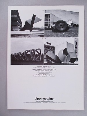 Robert Murray, Claes Oldenburg Art Gallery Exhibit PRINT AD - 1974 ...