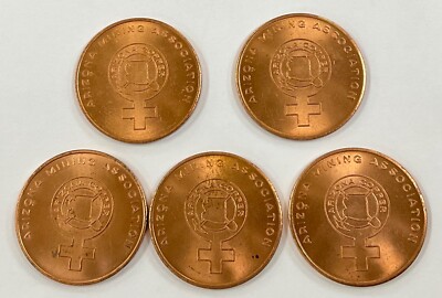 VINTAGE Arizona Copper mining association advertising tokens lot of 5 ...