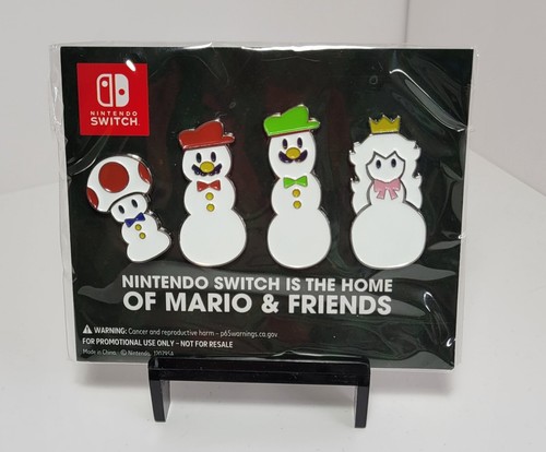 Mario and Friends Snowmen Holiday Pin Set Exclusive Pin Set Christmas ...