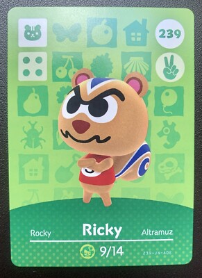 RICKY Animal Crossing Series 3 Amiibo Card #239 Nintendo | eBay