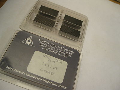 24 UN Thread Chaser Inserts, 5/8x1-1/8, 45 Chamf, Quality Chaser Co ...