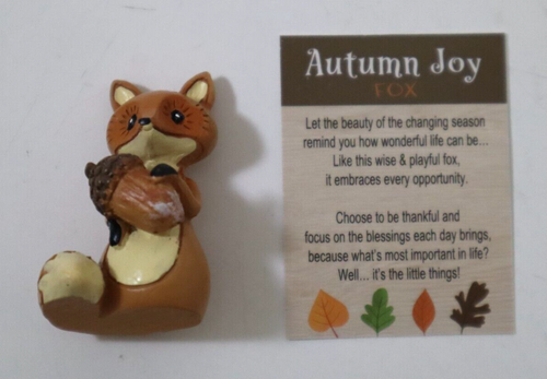 DD3 1x FOX with acorn AUTUMN JOY STONE FIGURINE miniature Ganz ...